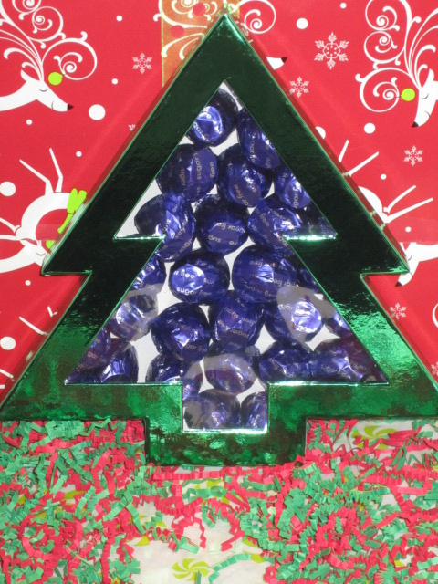 Christmas Tree Gift Box - Dark Chocolate Cordial Cherries Sugar Free