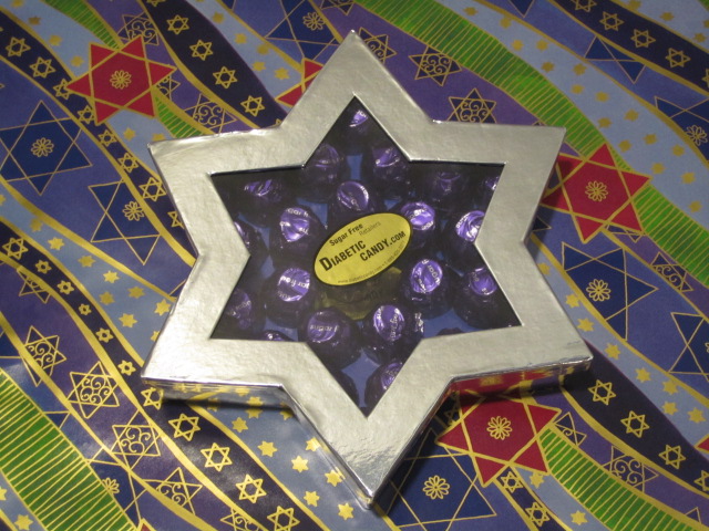 Jewish Star of David Gift Box - Dark Chocolate Cordial Cherries Sugar Free